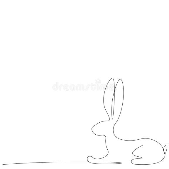 Easter Bunny Line Drawing Stock Illustrations – 9,612 Easter Bunny Line ...