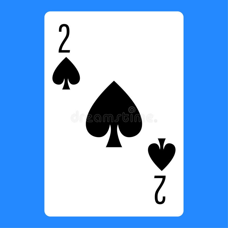 Playing Poker Card Two Icon Image. Stock Illustration - Illustration of ...