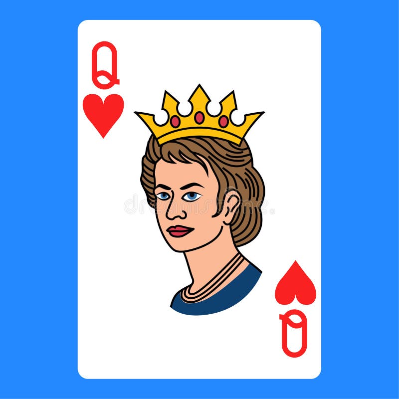 Playing Poker Card Queen Icon Image. Stock Vector - Illustration of ...
