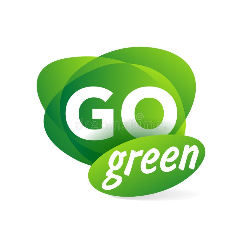 Go Green Icon with Eco-friendly Slogan Stock Vector - Illustration of ...