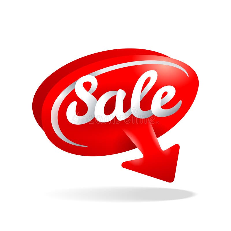 Sale Button in 3D Decoration Stock Vector - Illustration of outside ...