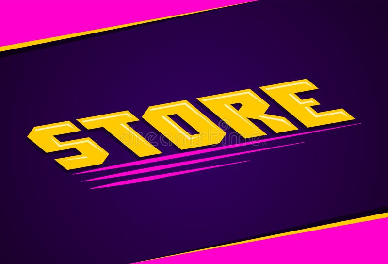 Store Shop Sign Vector Illustration in Perspective. Stock Vector ...