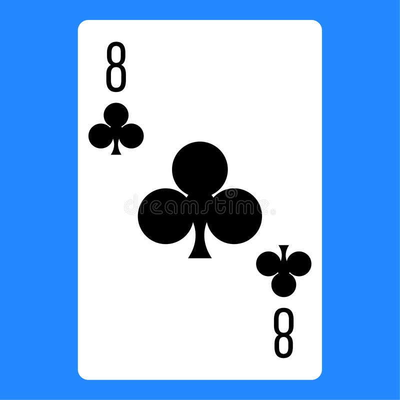 Playing Poker Card Eight Icon Image. Stock Illustration - Illustration ...