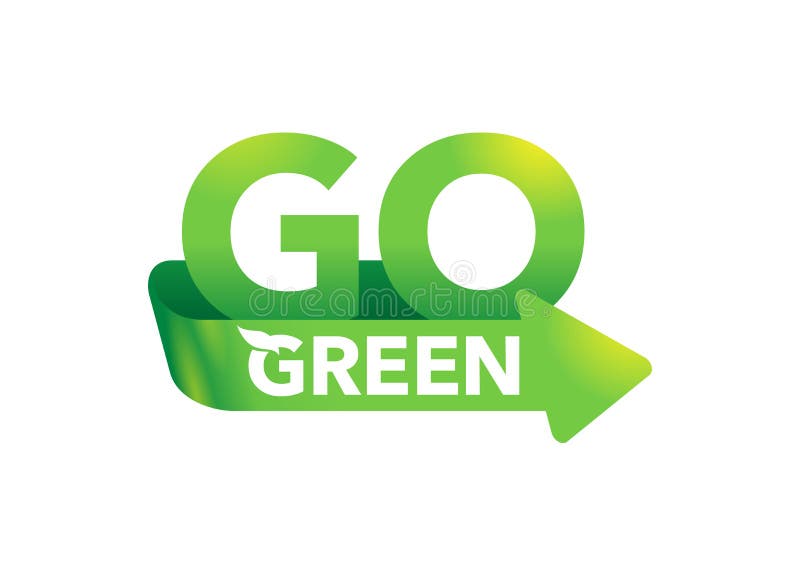 Go Green Message for Environmental Protection Stock Vector ...