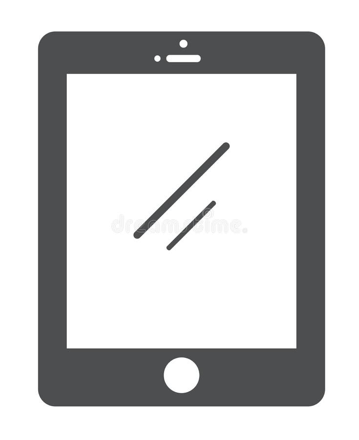 TABLET, MOBILE PHONE, SIGN and SYMBOL BLACK and WHITE ILLUSTRATION ...