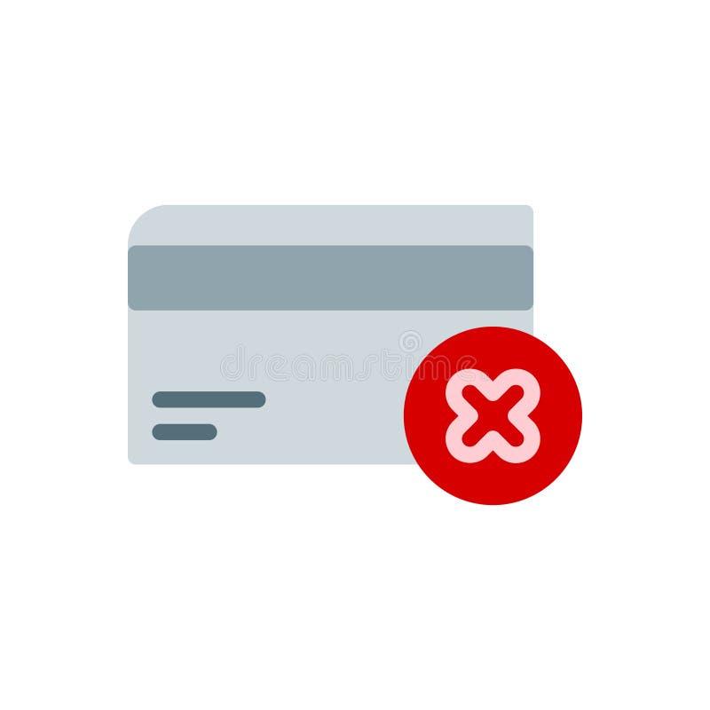 Flat Style Icon of Broken Bank Card. Vector for Website Stock Vector ...