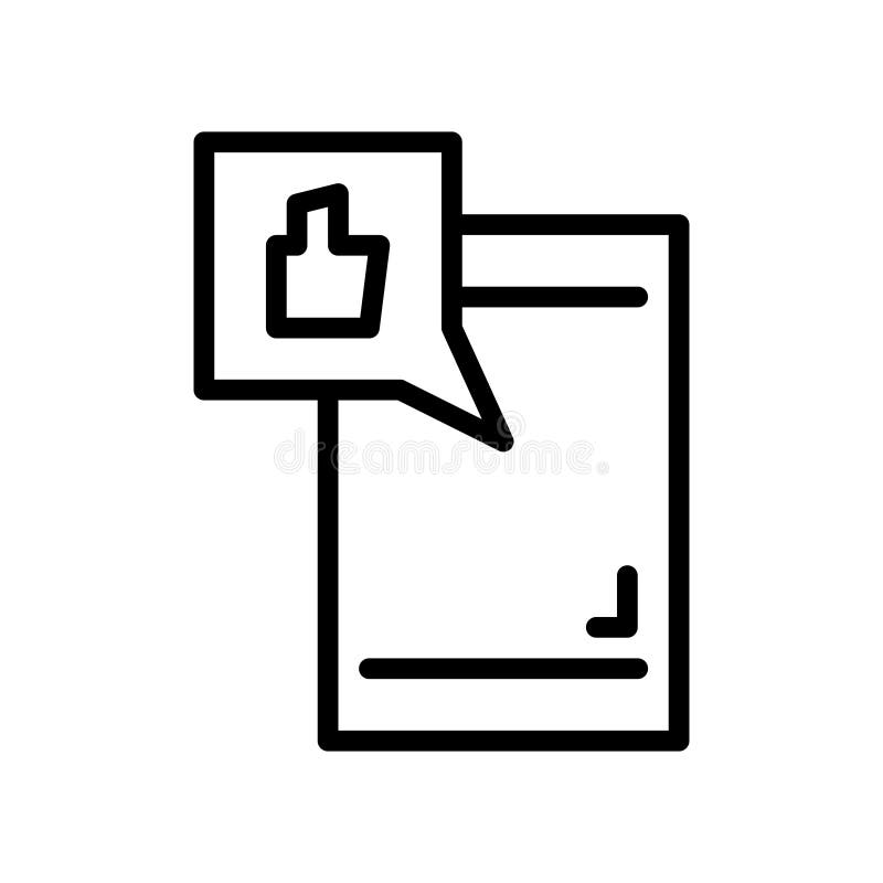 Mobile Like Message Icon. Vector in Line Style Stock Vector ...