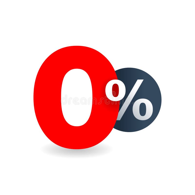 0 Percent - Zero Percent Sticker Stock Vector - Illustration of ...