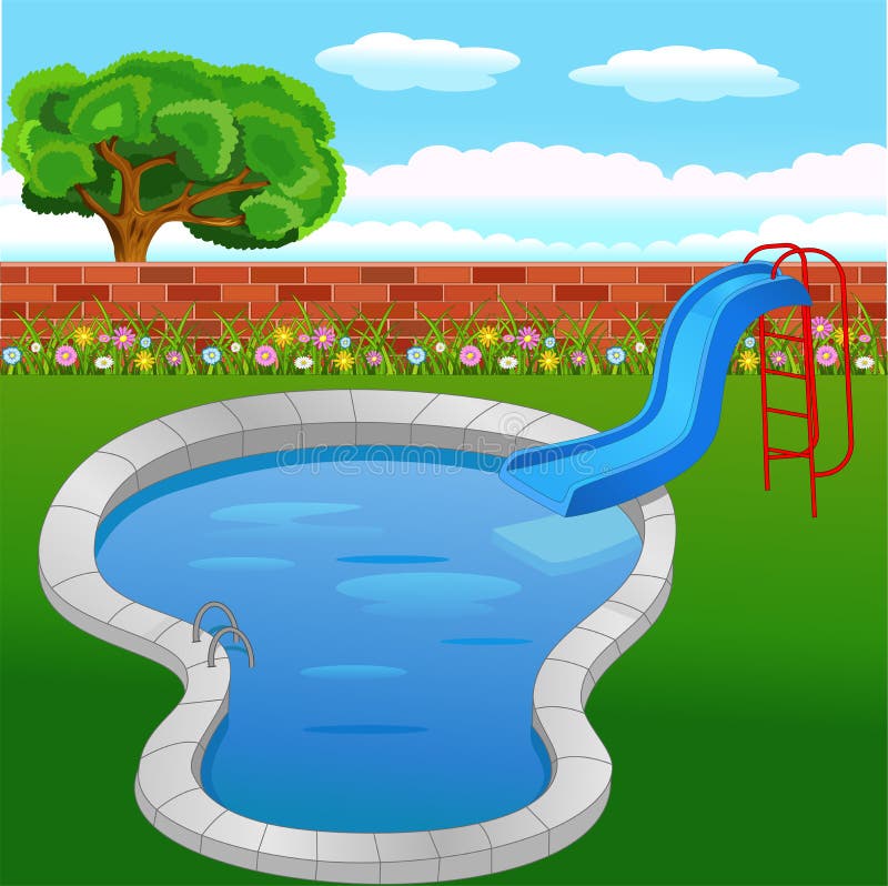 Cartoon Backyard Pool Stock Illustrations – 454 Cartoon Backyard Pool ...