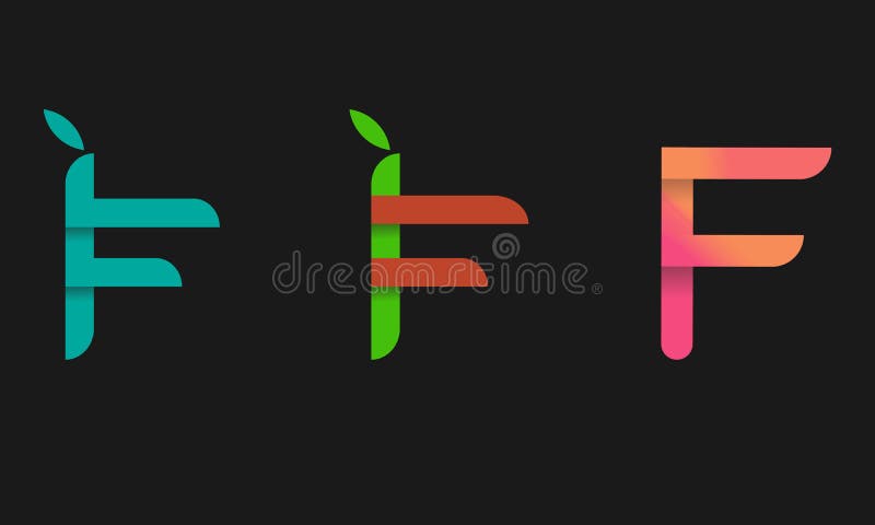 3 Letter F Logo Pack Design Concept. Stock Vector - Illustration of ...