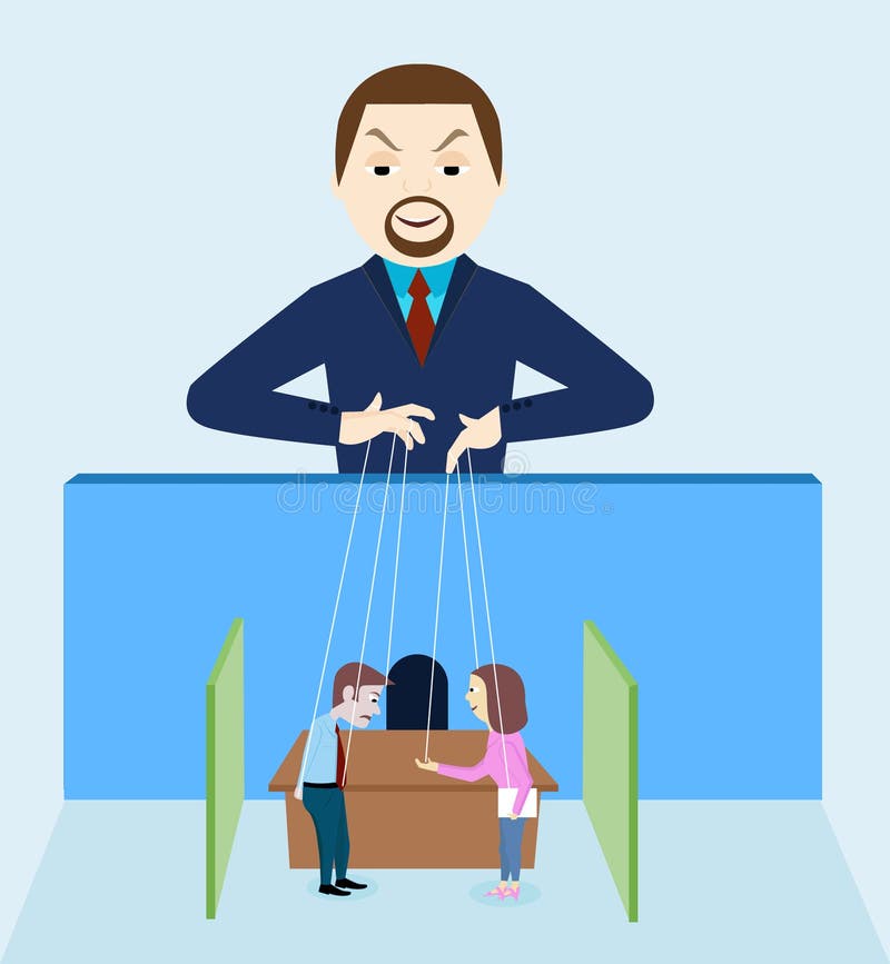 Boss Controlling Employees in Corporate Companies Stock Vector ...