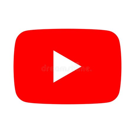 Colored Youtube logo icon editorial stock image. Illustration of vector ...