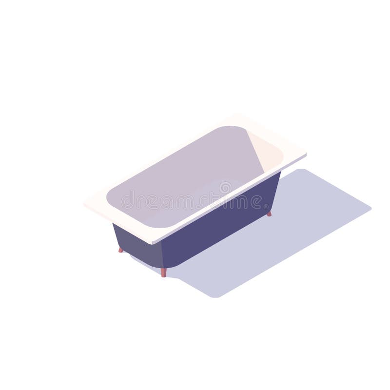 Bath Tub with Legs and Shower. Stock Vector - Illustration of taking ...