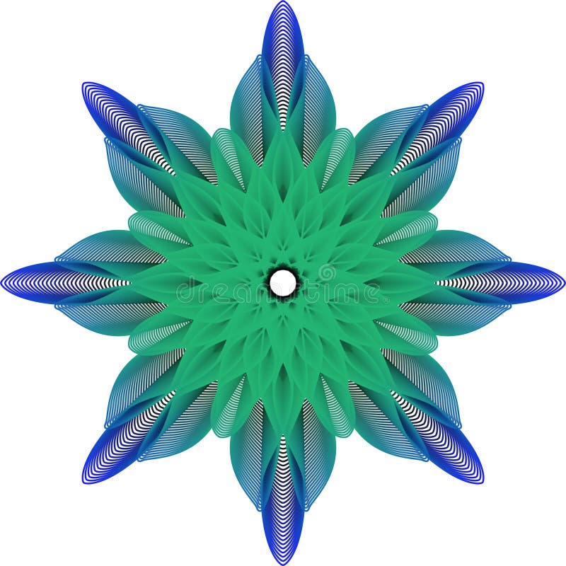 Colorful Computer Graphics Generated Flower Geometrical Shape Stock ...