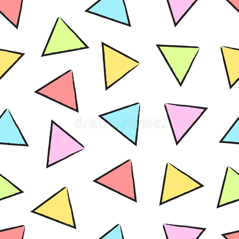 Pastel Triangles Seamless Background Stock Vector - Illustration of ...