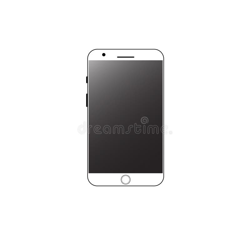 Smartphone Isolate on White Background Stock Illustration ...