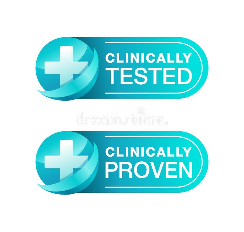 Clinically Proven and Tested Horizontal Sign Stock Vector ...