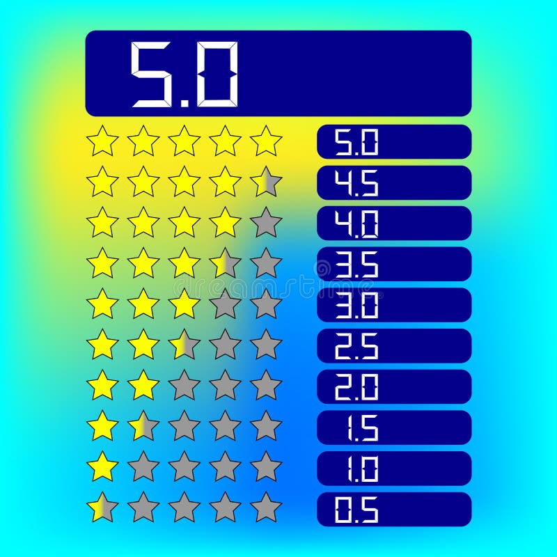 Gold Rating Stars. Ten Star Customer Product Rating Review. Ranking ...