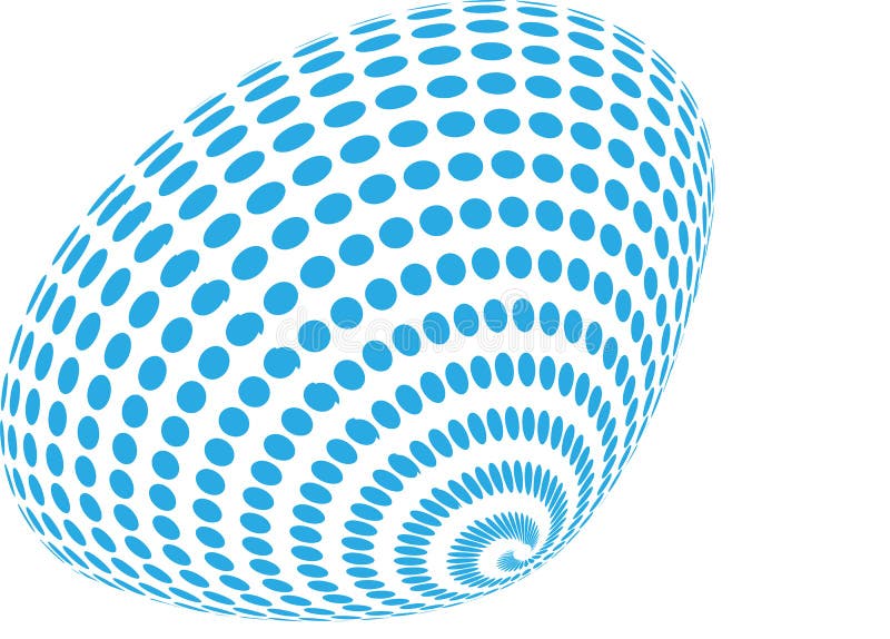 Dotted Round Cone Vortex Like Shape Abstract Stock Illustration ...