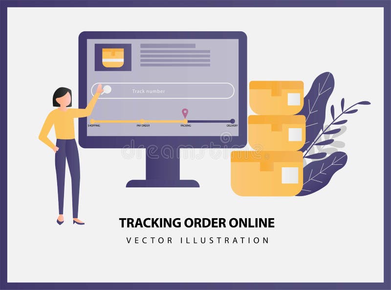 Illustration Vector Graphic of Tracking Order Online Concept Stock ...