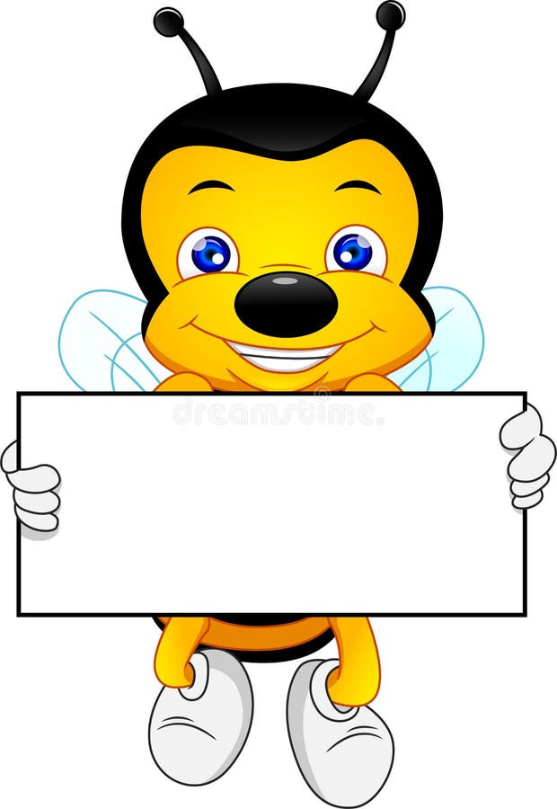 Happy Bee Cartoon Blank Sign Stock Illustrations – 79 Happy Bee Cartoon ...