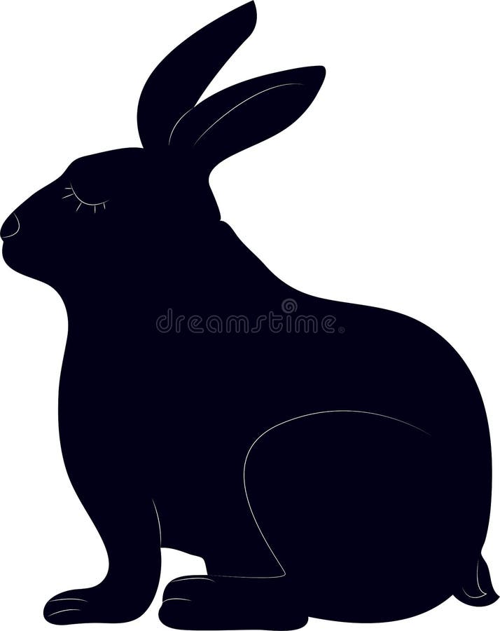 Standing Rabbit Silhouette Stock Illustrations – 599 Standing Rabbit ...