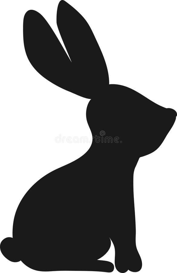 Standing Rabbit Silhouette Stock Illustrations – 599 Standing Rabbit ...