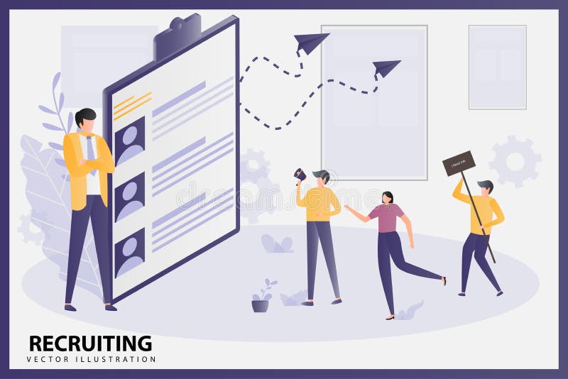 Illustration Vector of Recruiting Concept Stock Vector - Illustration ...