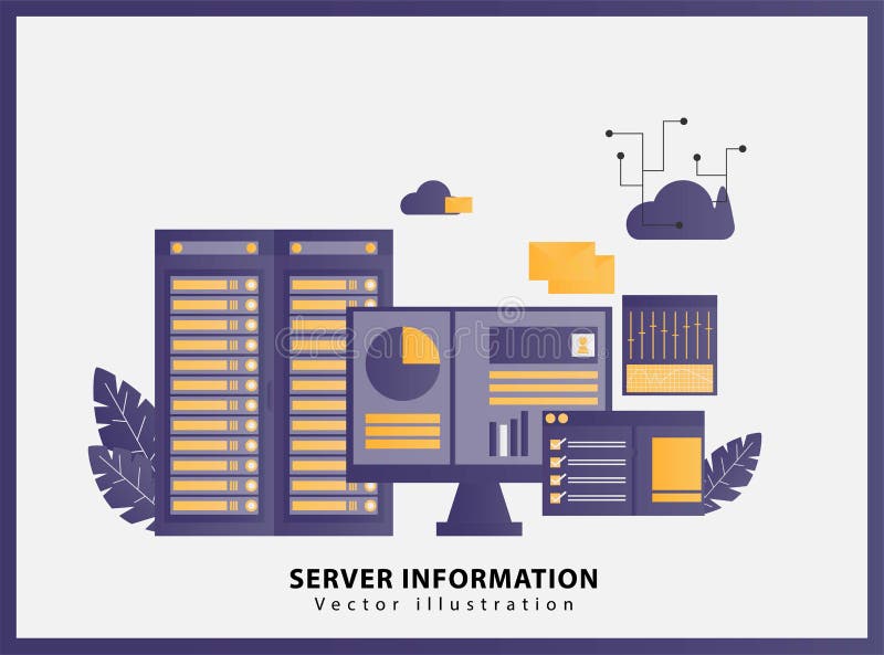 Illustration Vector Graphic of the Server Information Stock Vector ...