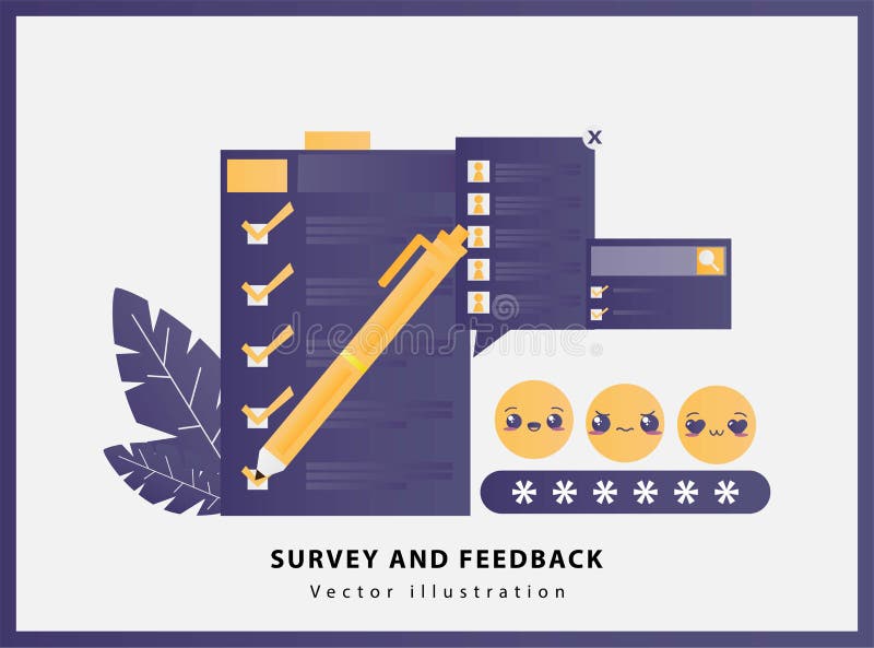 Illustration Vector Graphic of the Survey and Feedback. Stock Vector ...