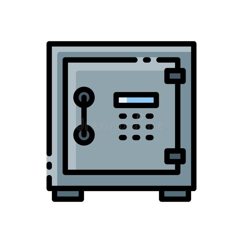 Safe Box Icon in Filled Line Style. Vector for Graphic Designer Stock ...