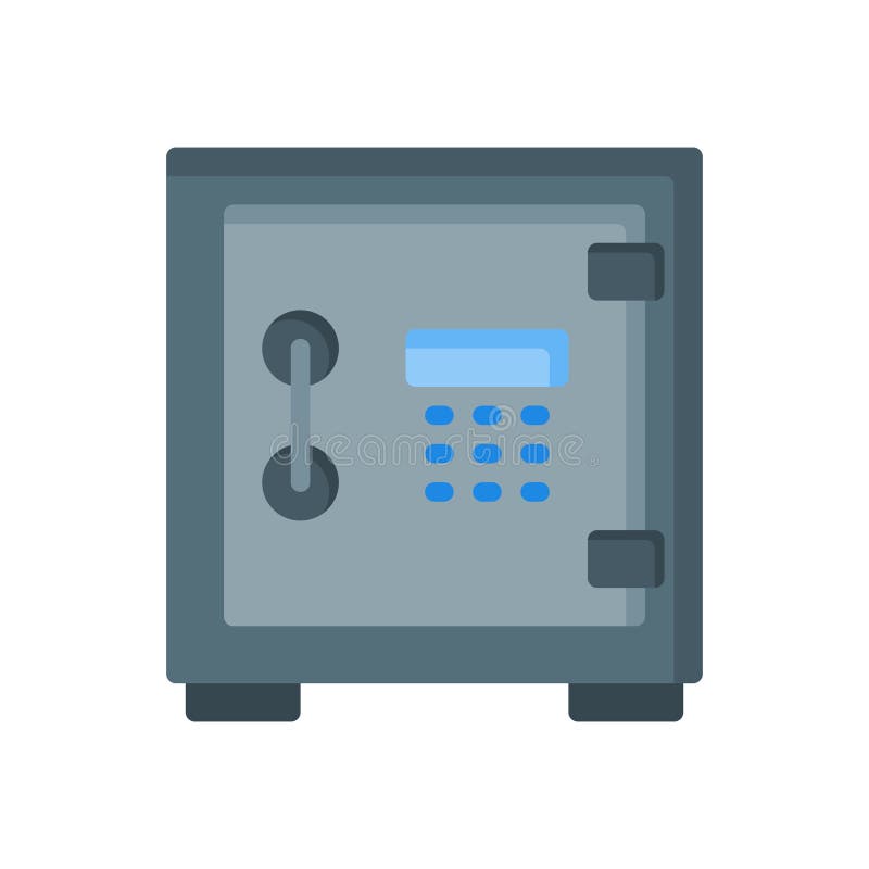 Safe Box Icon in Flat Style. Vector for Graphic Design Stock Vector ...