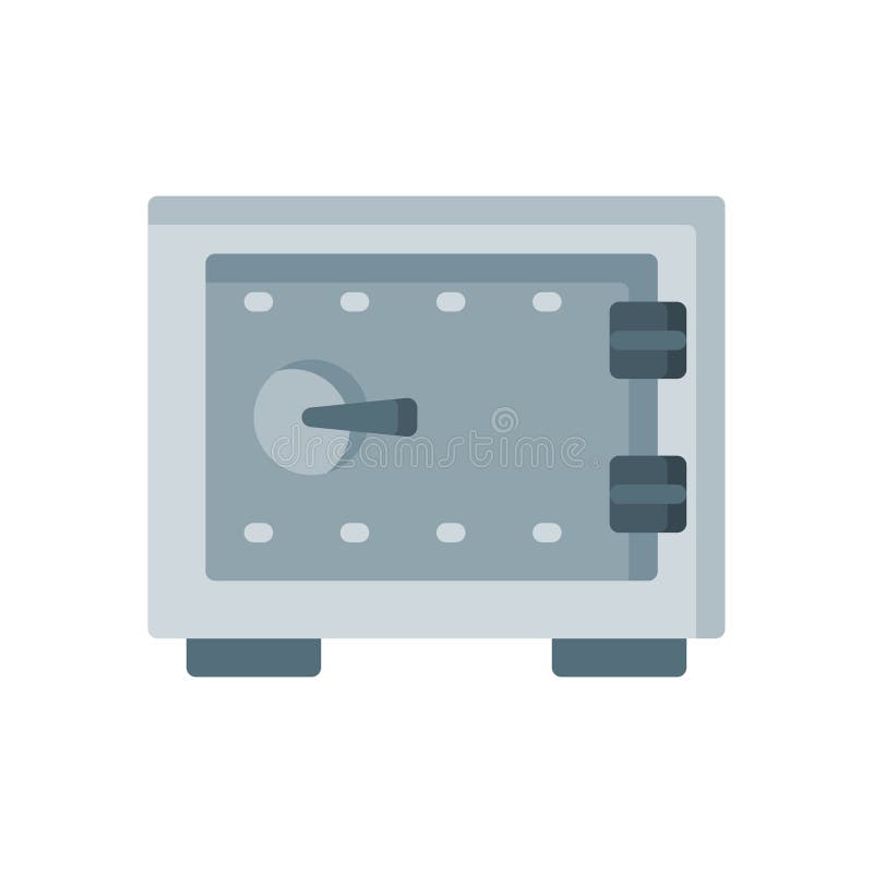 Safe Box Icon. Vector in Flat Style Stock Vector - Illustration of ...