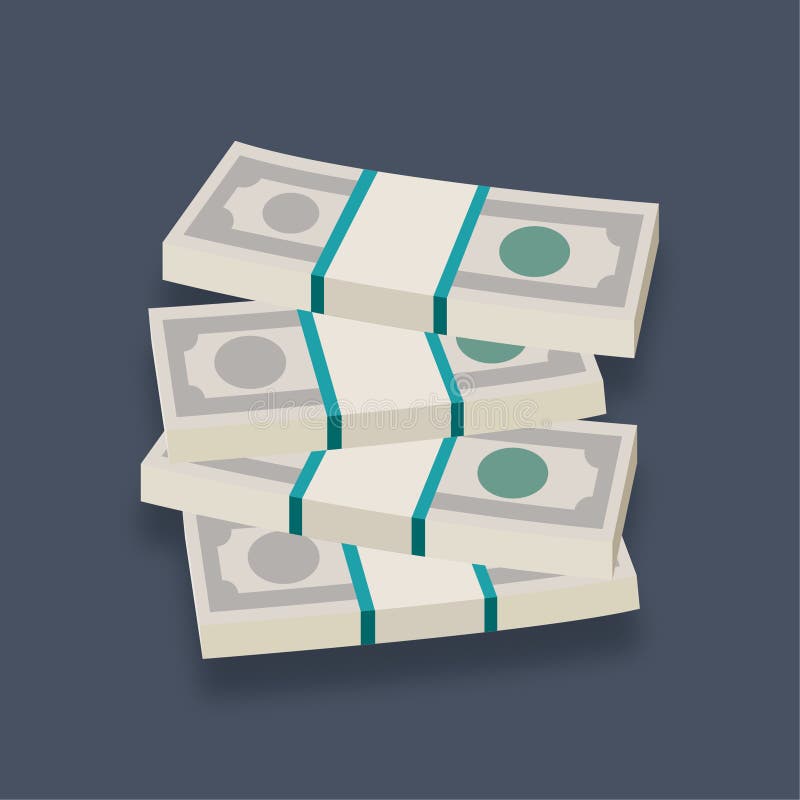 Money Cash 3d Rendering Isometric Icon. Stock Vector - Illustration of ...