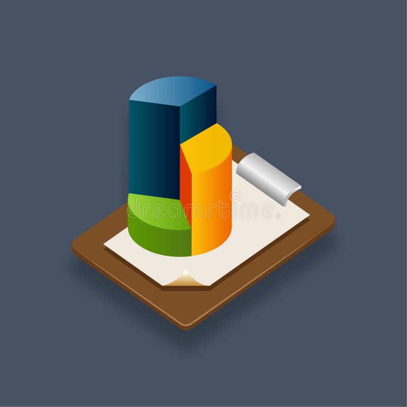 Infographic Report - Isometric 3D Illustration. Stock Vector ...