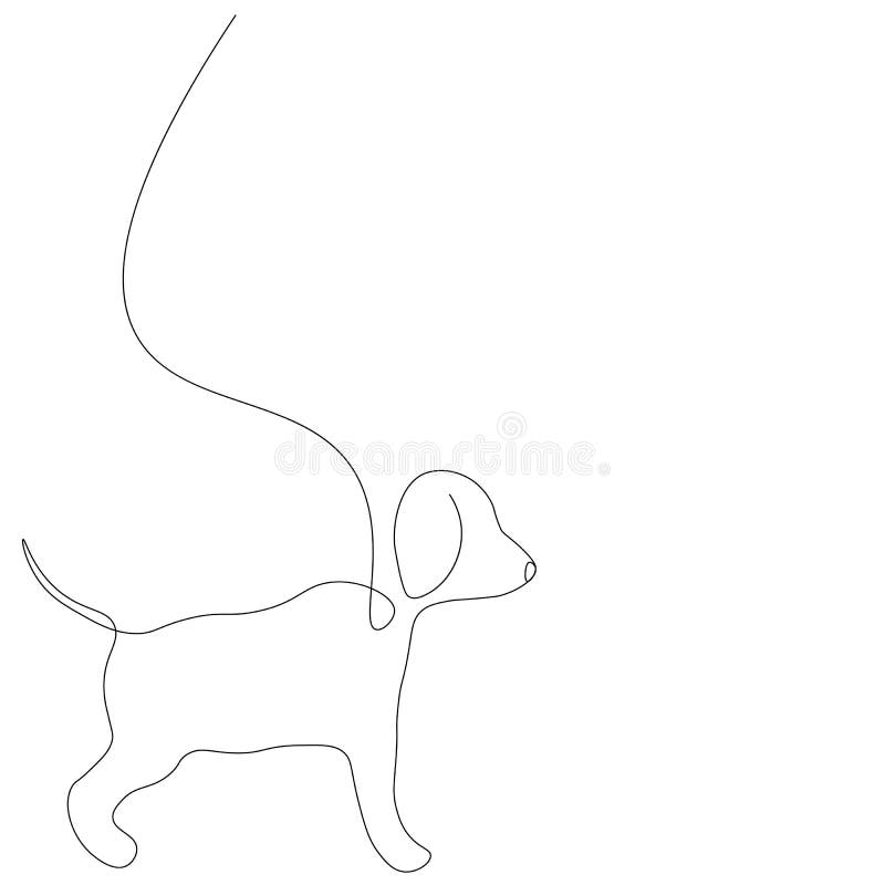 One Line Dogs Stock Illustrations – 263 One Line Dogs Stock ...