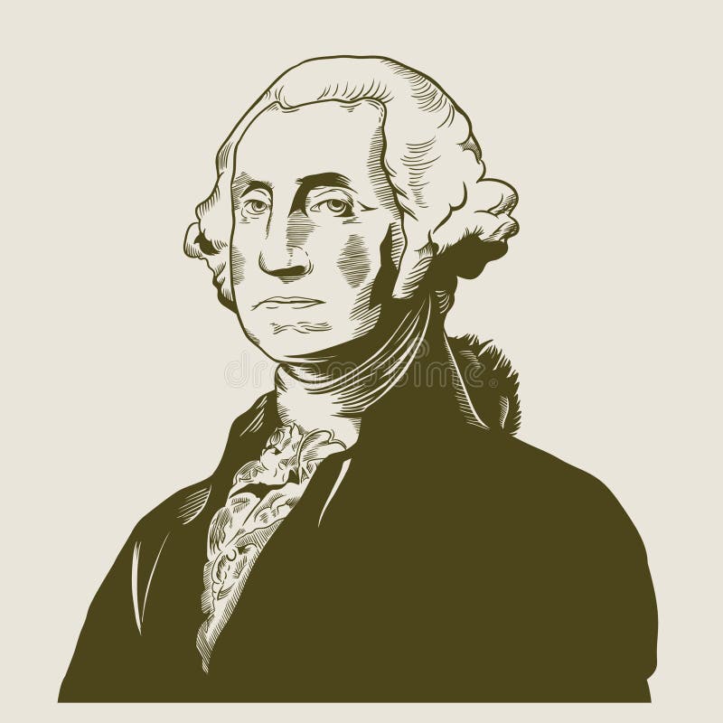 Hand Drawn Vector Portrait. George Washington Editorial Image ...