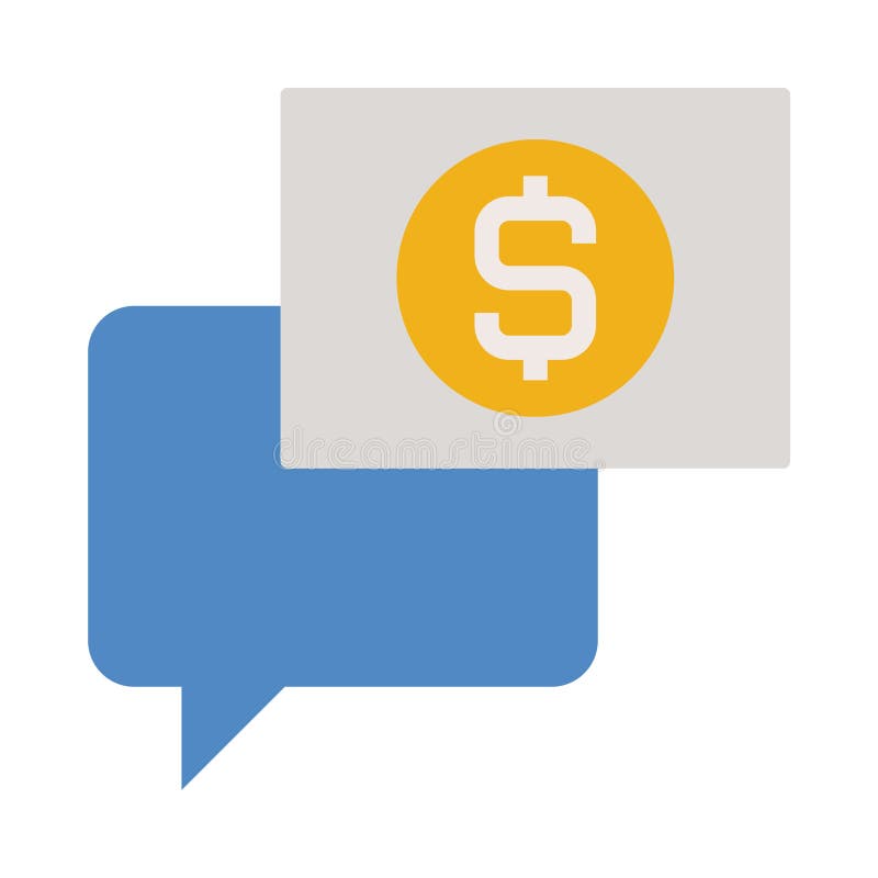 Bank Communication - Flat Color Image. Stock Vector - Illustration of ...