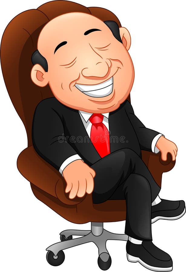 Happy boss cartoon stock vector. Illustration of furious - 191126237