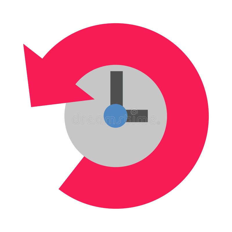 Time History - Flat Color Image. Stock Vector - Illustration of update ...