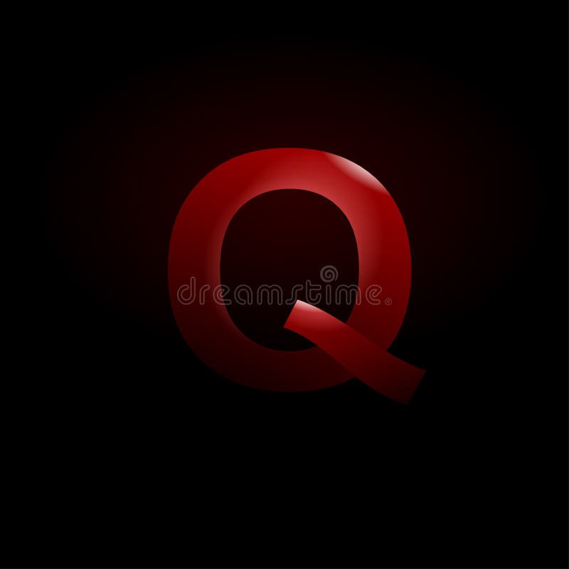 QAnon Conspiracy Theory - Q Letter on Dark Back Stock Vector ...