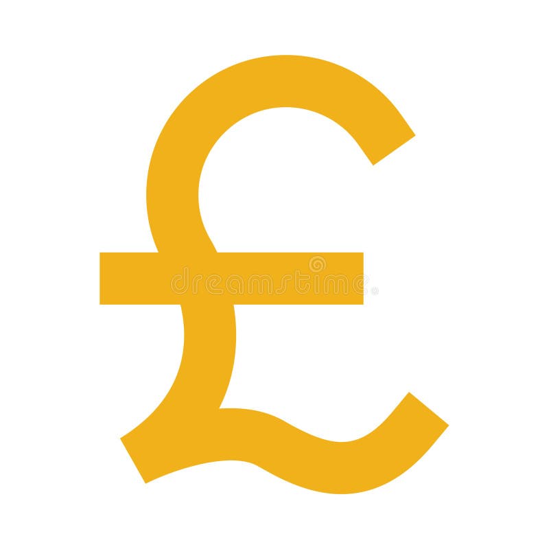 Pound Currency - Flat Color Image. Stock Vector - Illustration of ...