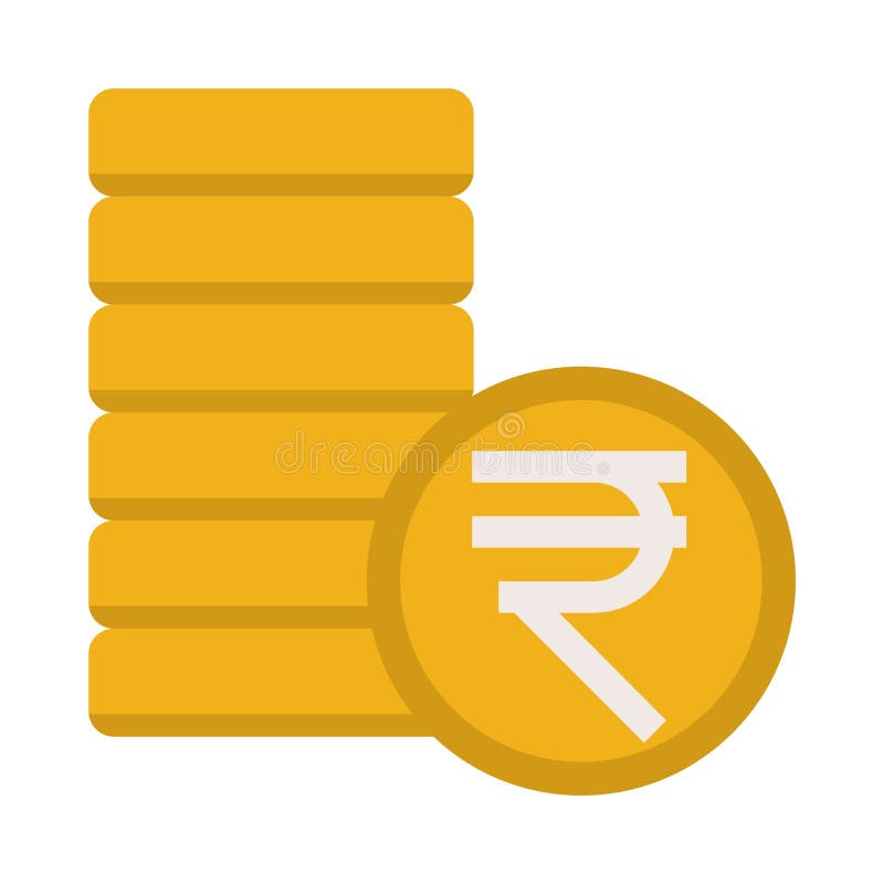 Rupee Coins - Flat Color Image. Stock Vector - Illustration of coin ...