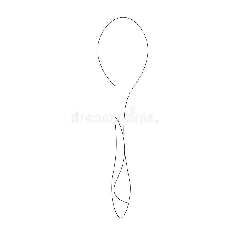 Plastic Spoon Line Drawing Stock Illustrations – 276 Plastic Spoon Line ...
