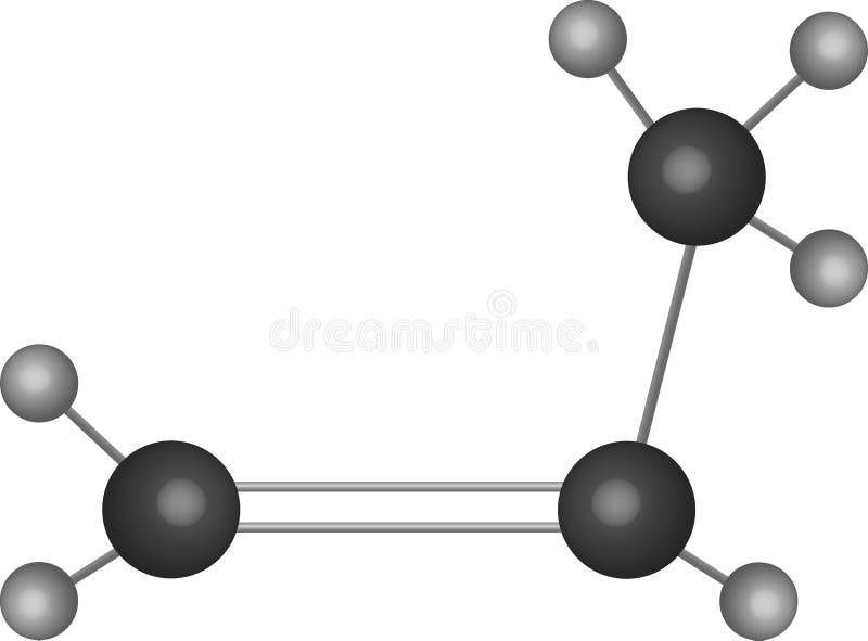 Propylene C2H6 Organic Compound Molecular Structure Stock Vector ...