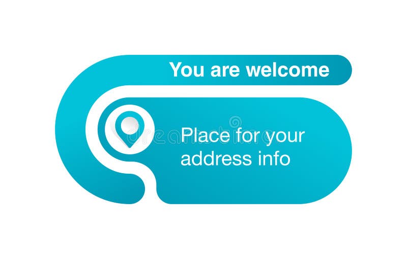 Address Block Template with Creative Rounded Frame Stock Vector ...