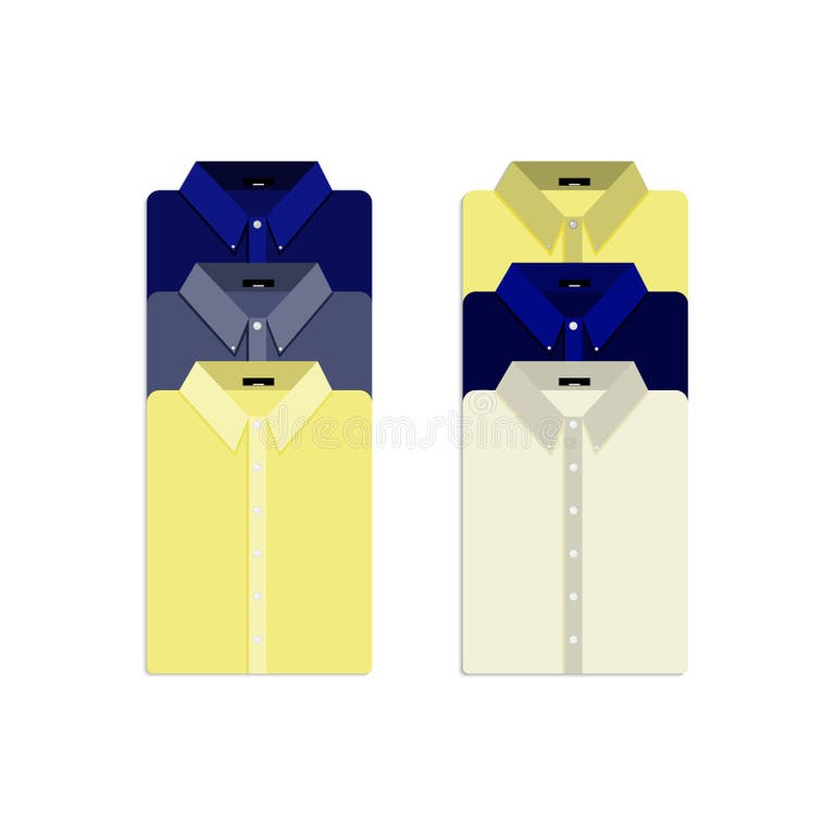 Men`s Folded Shirt. Vector Illustration Stock Vector - Illustration of ...