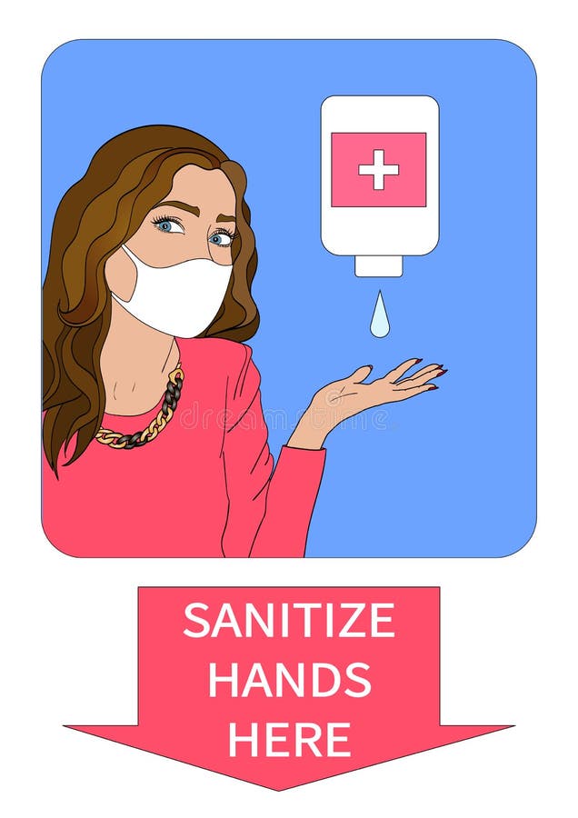Use Sanitizer Poster. Sanitize Your Hands Banner Stock Vector ...