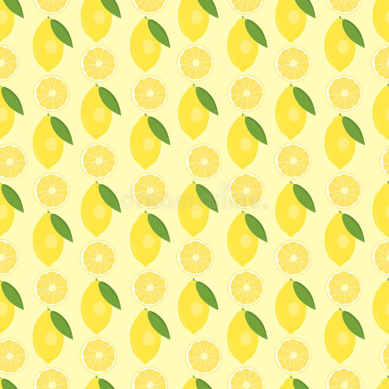 Lemon. Seamless Vector Pattern for Design, Stock Vector - Illustration ...
