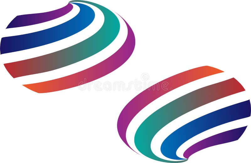 Circular Curve Logo Icon in Different Colors Vector Stock Vector ...